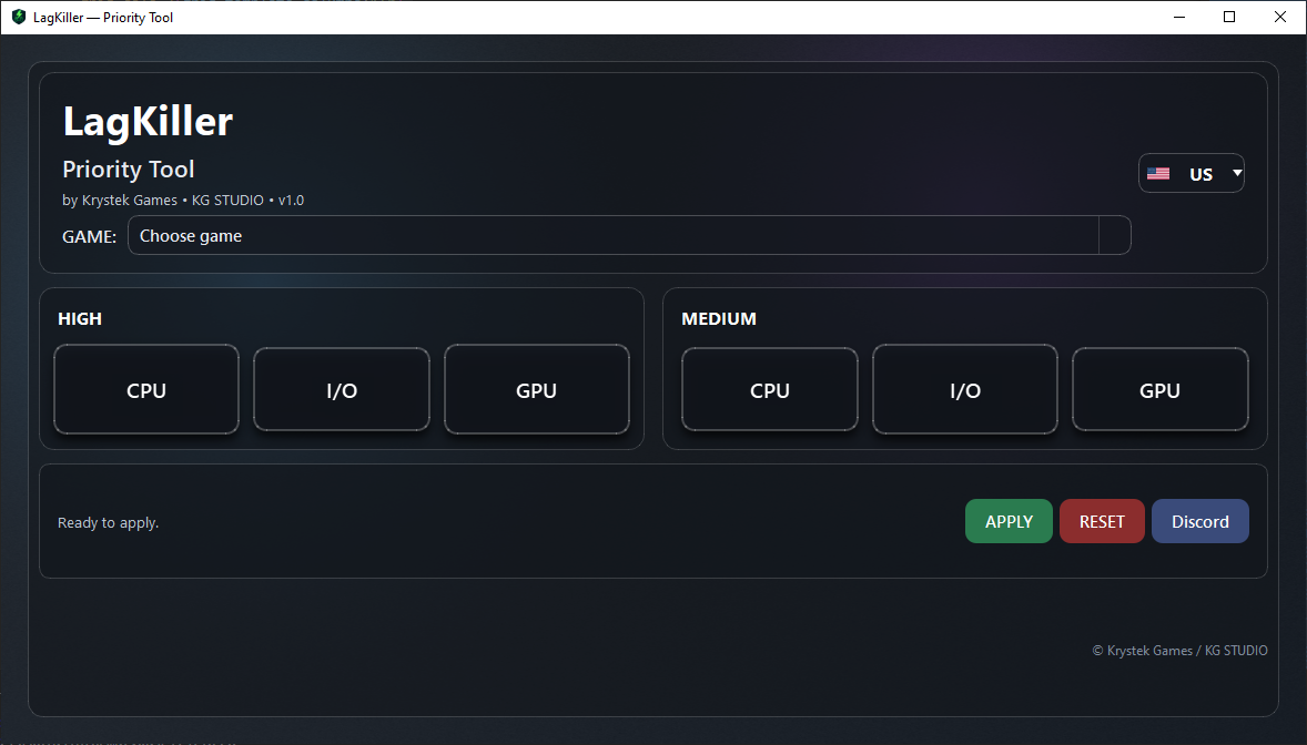 LagKiller — Priority Tool